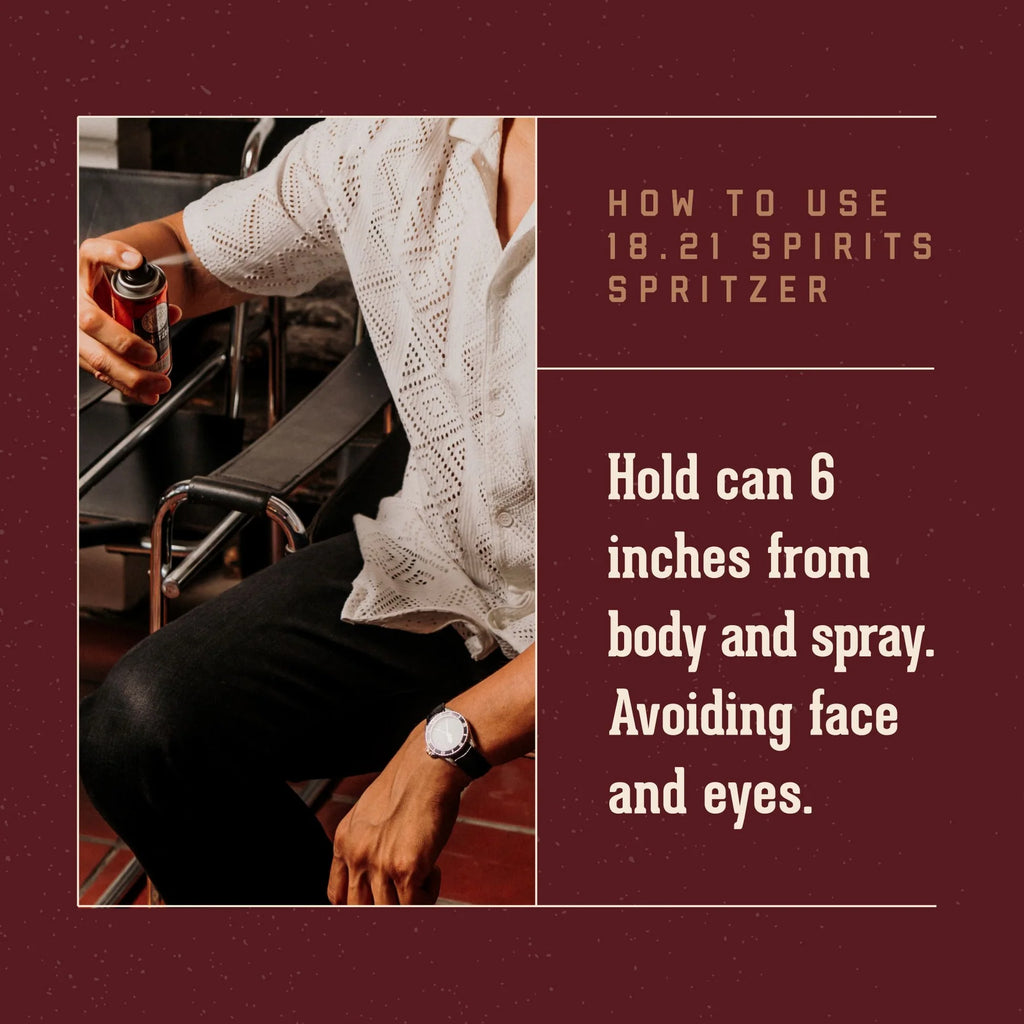 18.21 Spirits Spritzer Body Spray 100ml - Sweet Tobacco – Oz Hair and ...