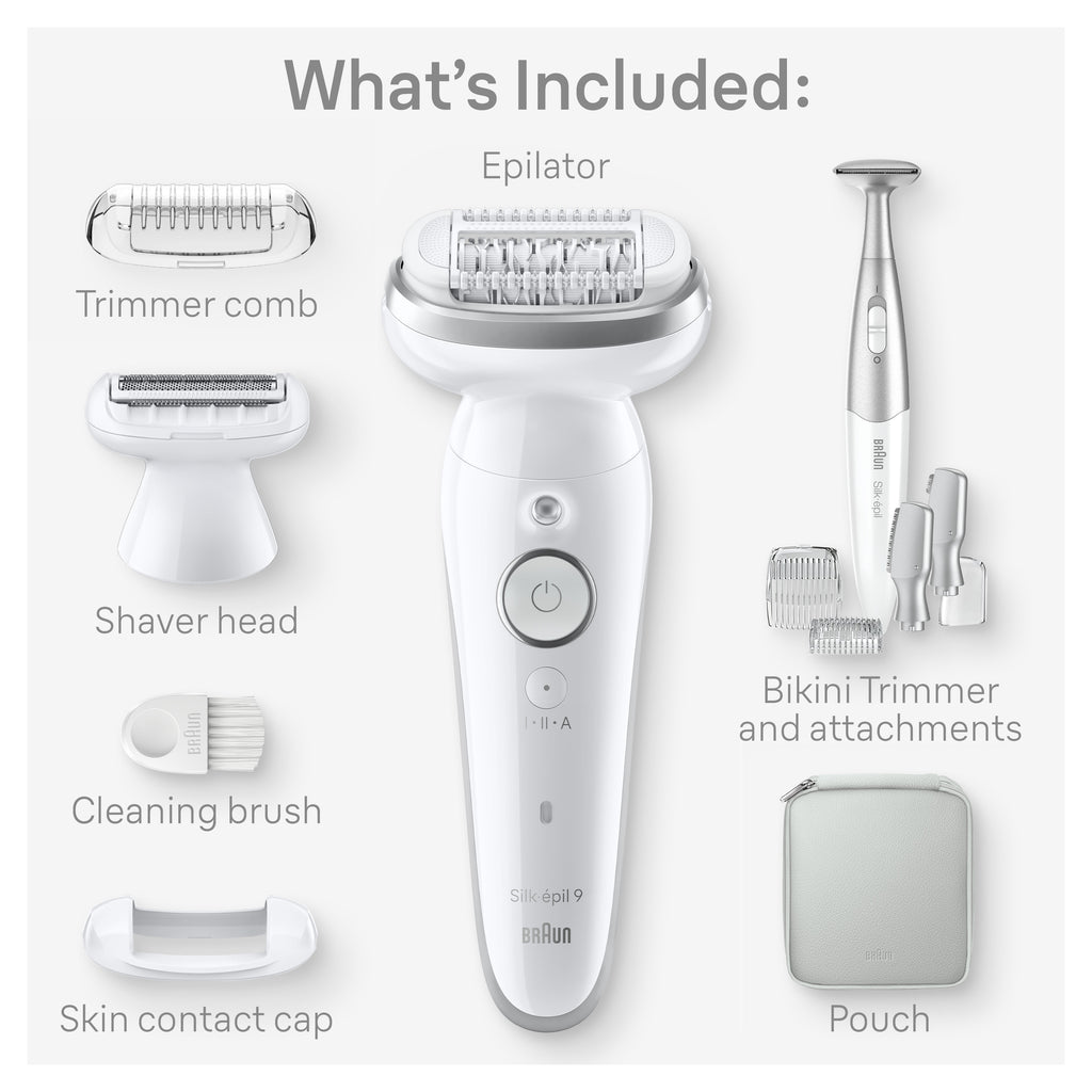 Braun Silk-épil 9 Wet & Dry Epilator with Bikini Trimmer SES9-241 – Oz ...