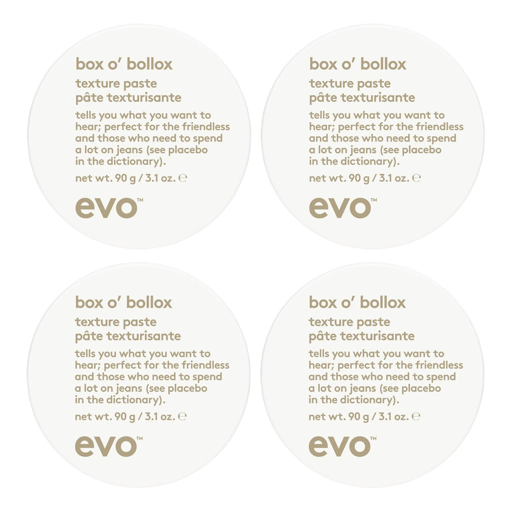 Evo Box O' Bollox Texture Paste 90g Quad Bundle – Oz Hair and Beauty