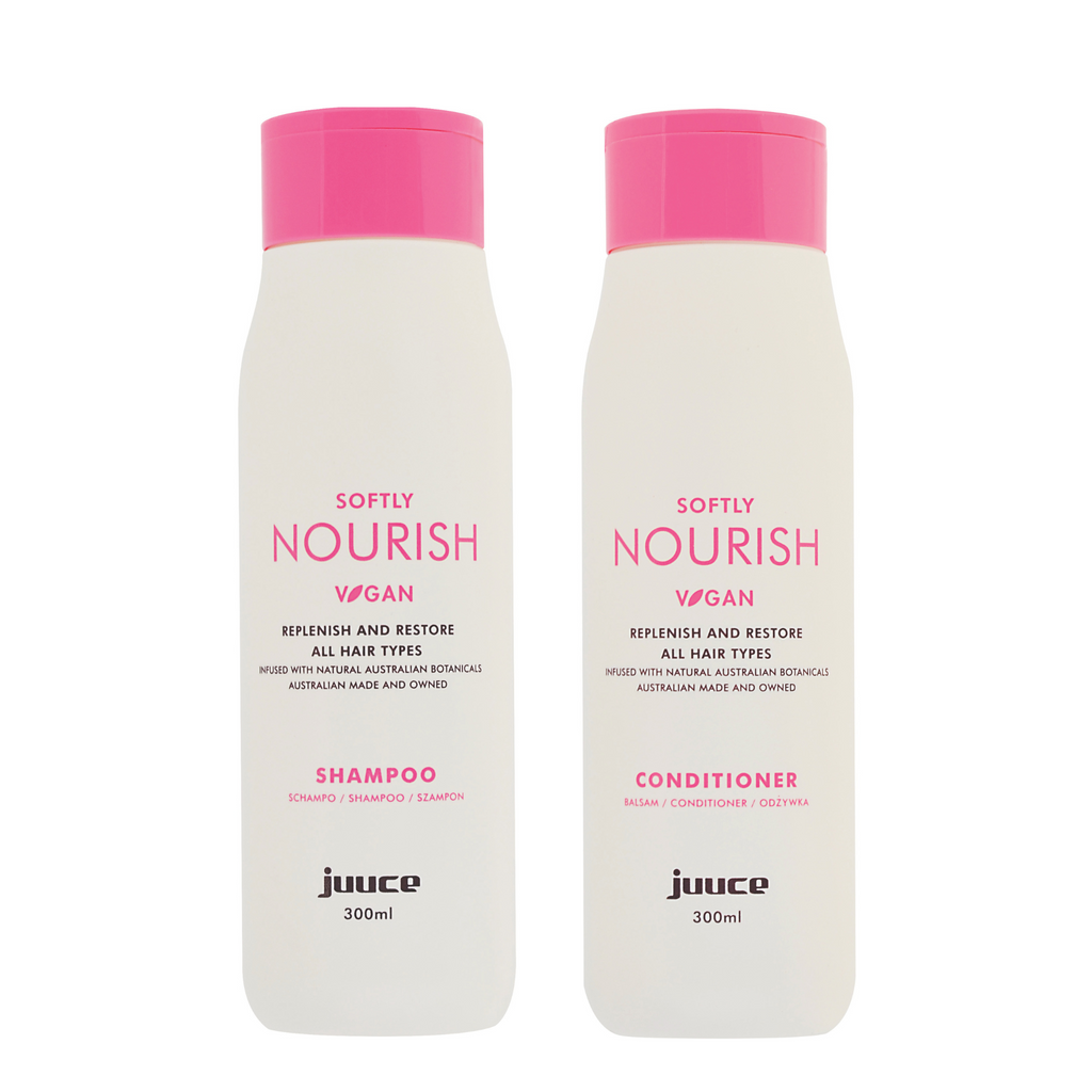 Juuce Softly Nourish Shampoo and Conditioner 300ml Duo Bundle – Oz Hair ...