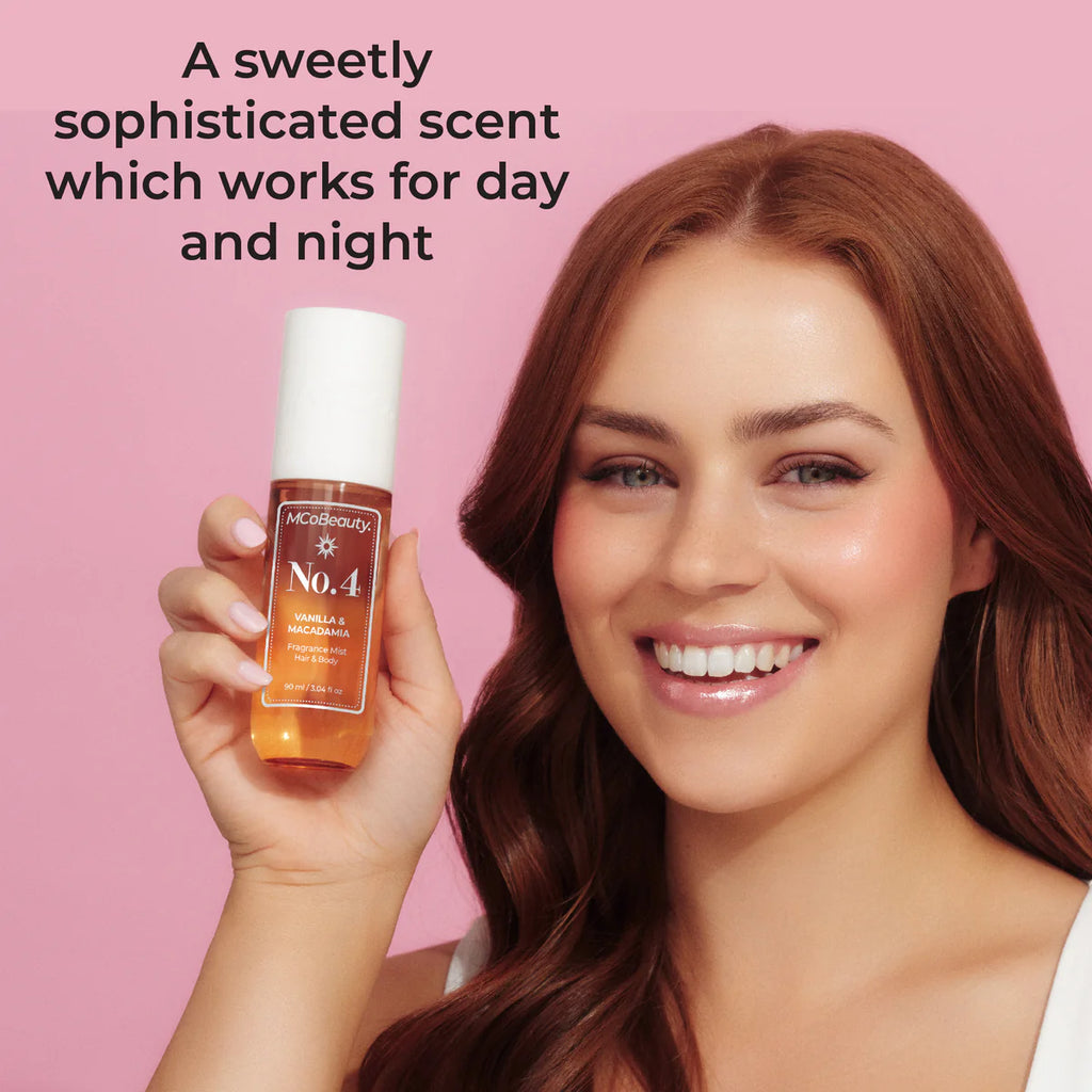 MCoBeauty Fragrance Mist No.4 Vanilla & Macadamia 90ml – Oz Hair and Beauty