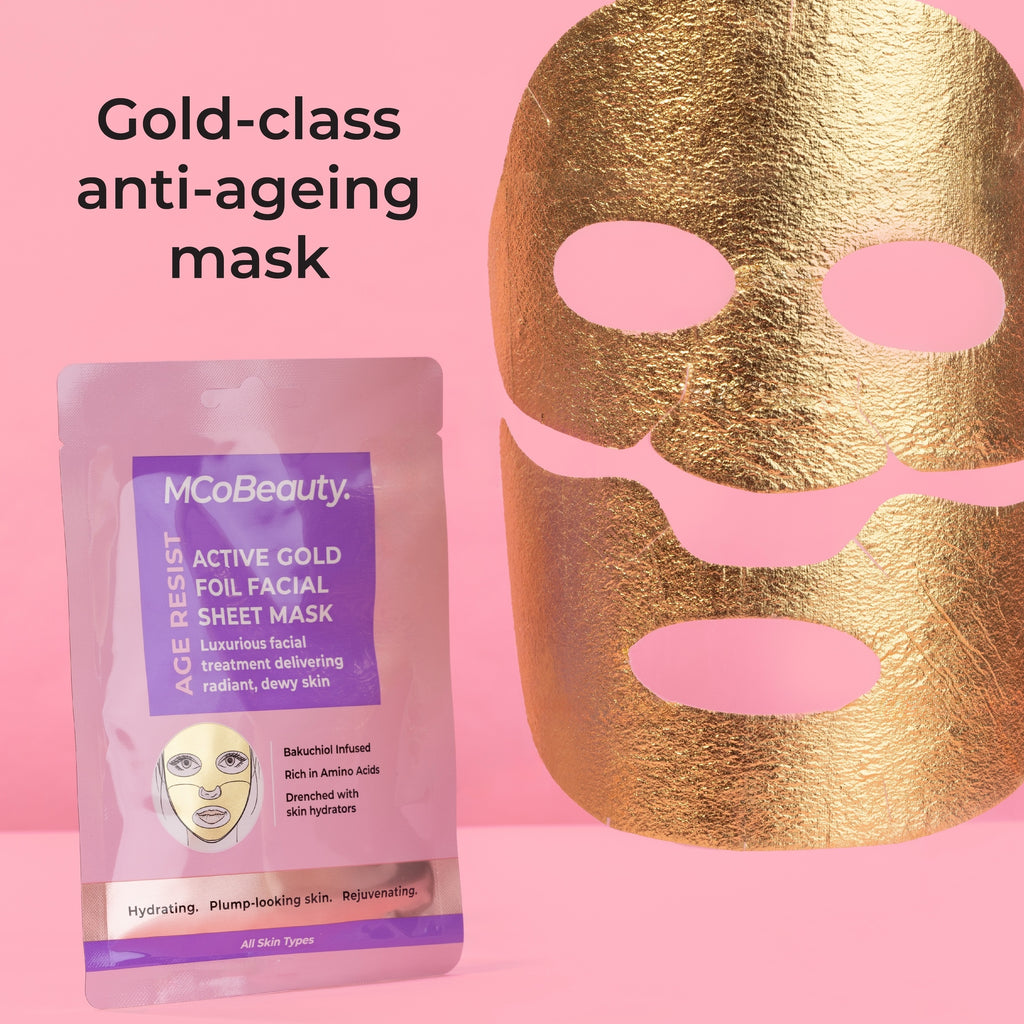 MCoBeauty Age Resist Active Gold Foil Facial Sheet Mask – Oz Hair and ...