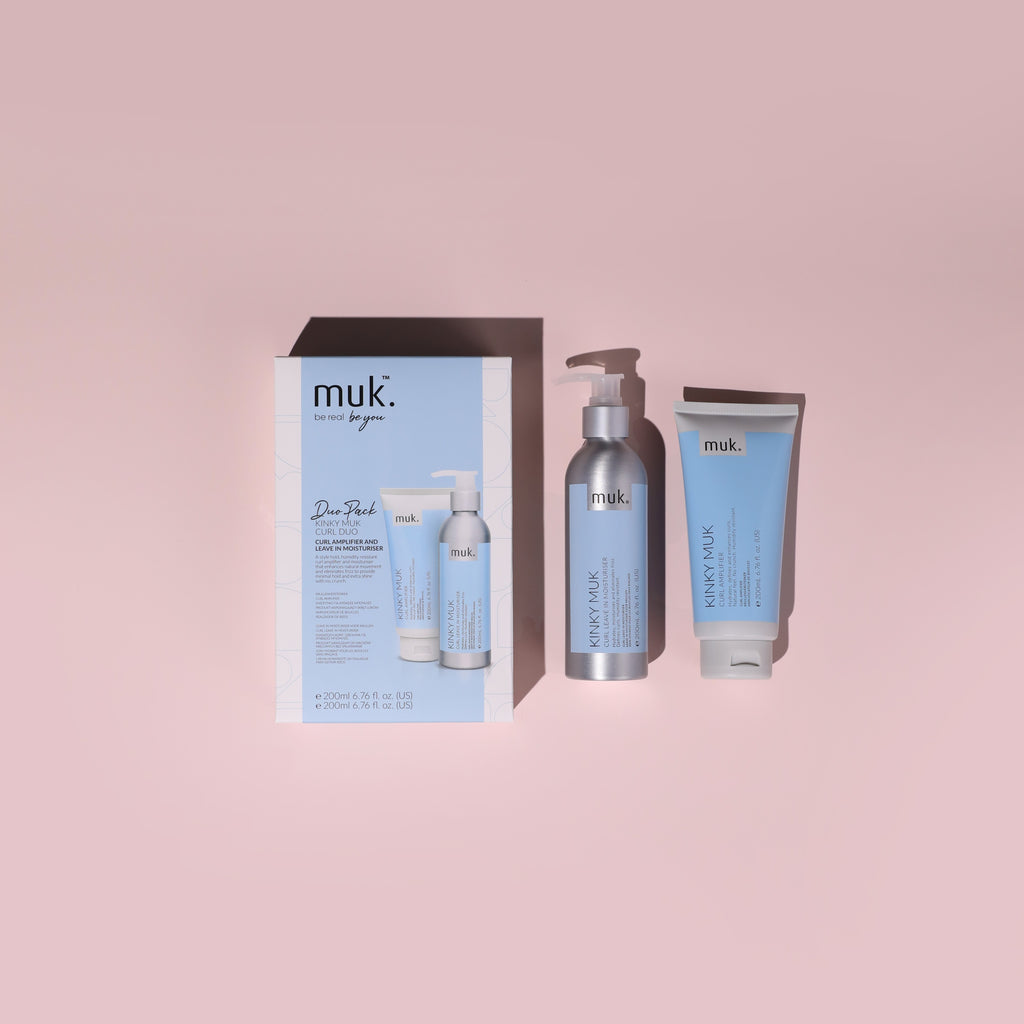 Muk Kinky Muk Curl Leave in Moisturiser and Curl Amplifier 200ml Duo ...