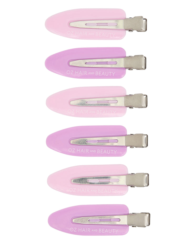 Oz Essentials Creaseless Hair Clips - Purple/Pink – Oz Hair and Beauty