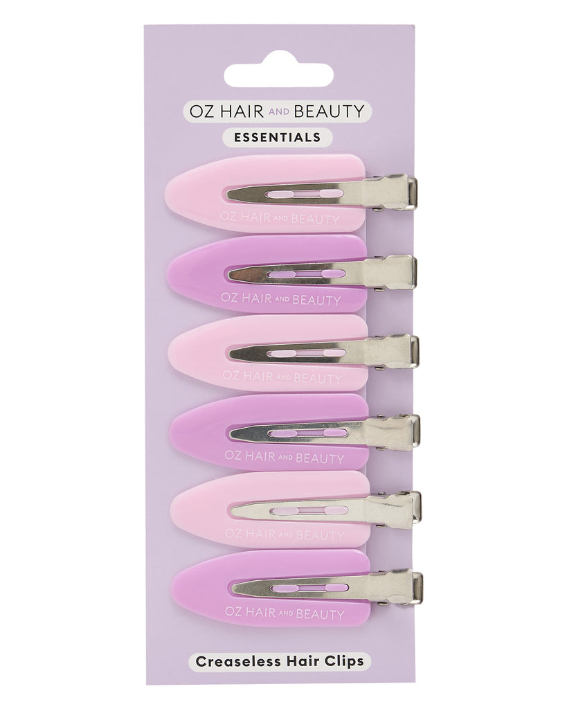 Oz Essentials Creaseless Hair Clips - Purple/Pink – Oz Hair and Beauty