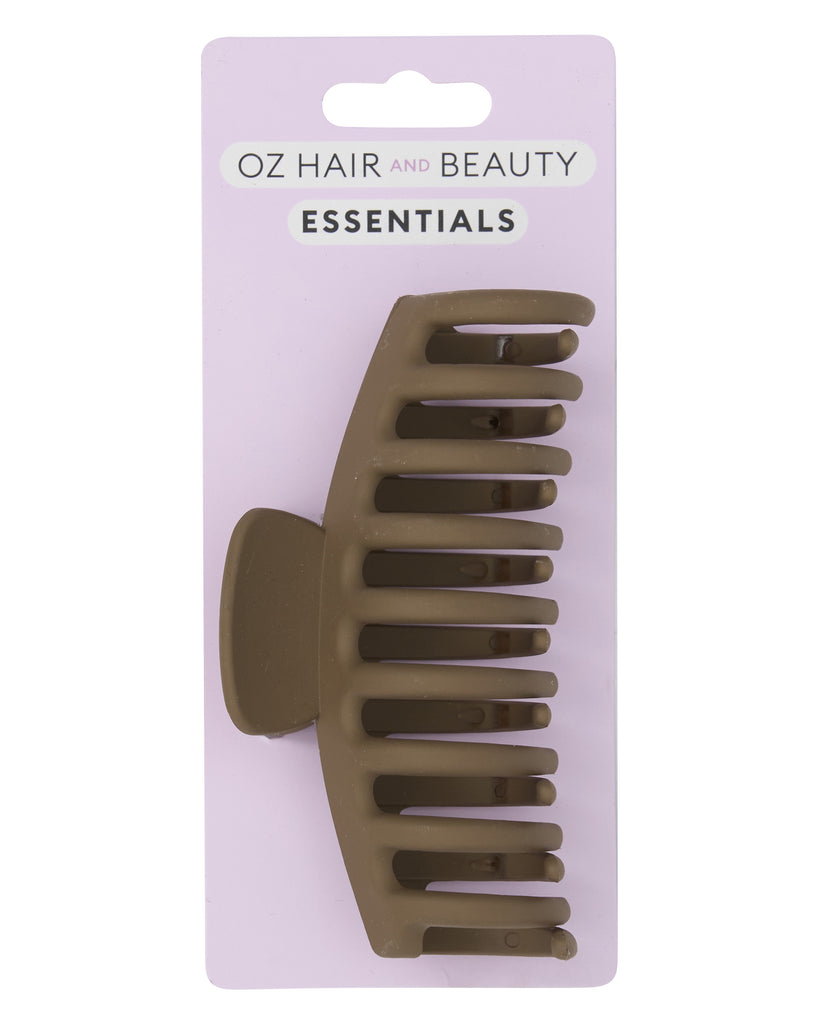 Oz Essentials Curved Claw Clip - Dark Brown – Oz Hair and Beauty