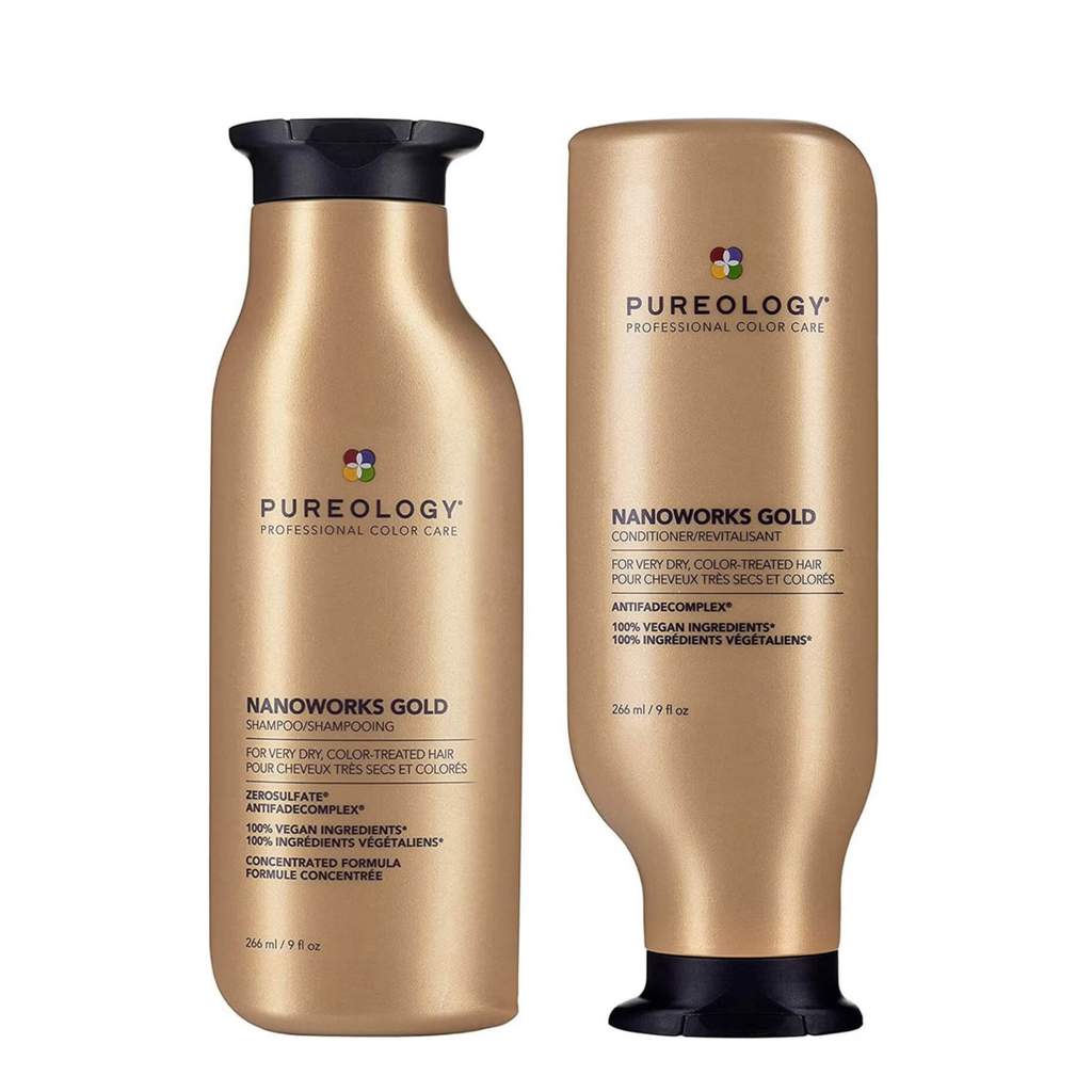 Pureology Nanoworks Gold Shampoo and Conditioner 266ml Bundle – Oz Hair ...