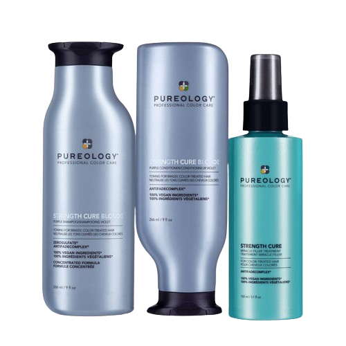 Pureology Strength Cure Blonde Purple Trio Bundle – Oz Hair and Beauty