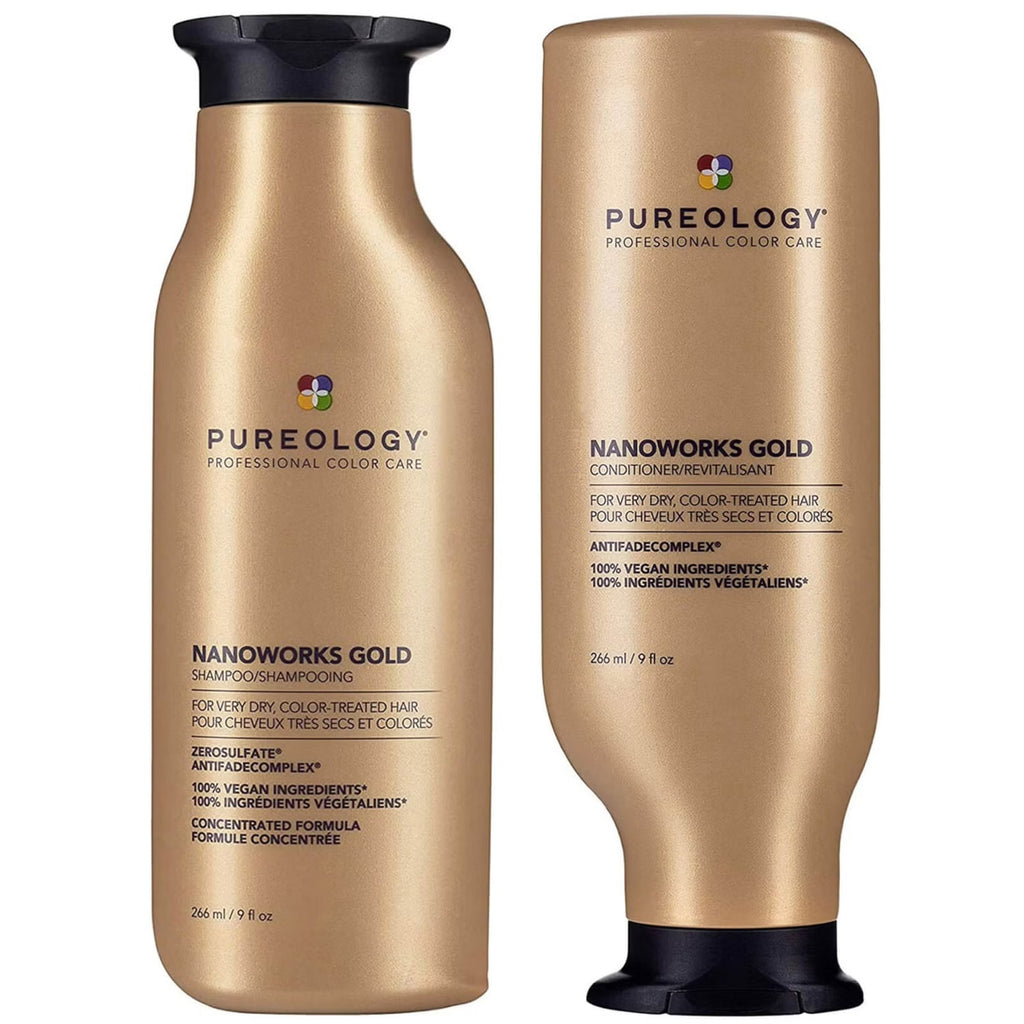 Pureology Nanoworks Gold Shampoo and Conditioner 266ml Bundle – Oz Hair ...