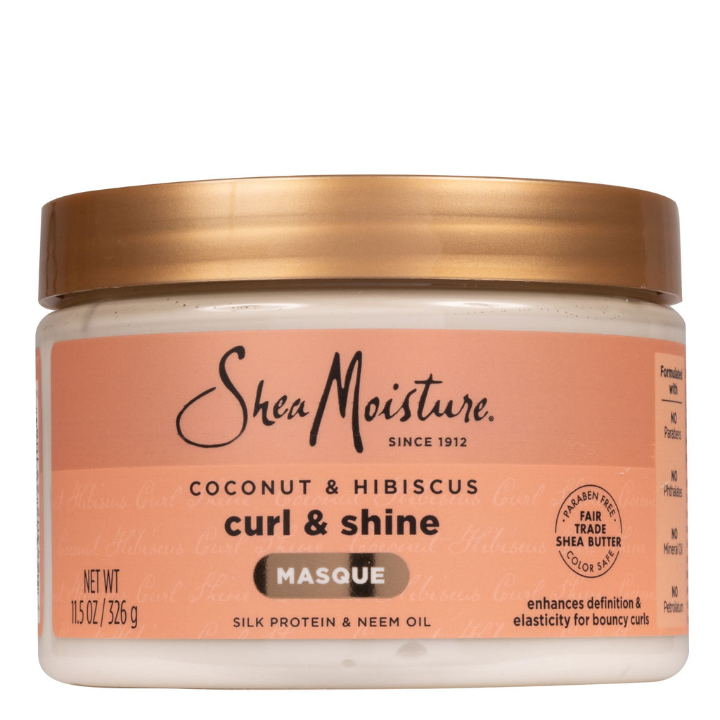 Shea Moisture Coconut & Hibiscus Curl & Shine Hair Masque 326g – Oz ...