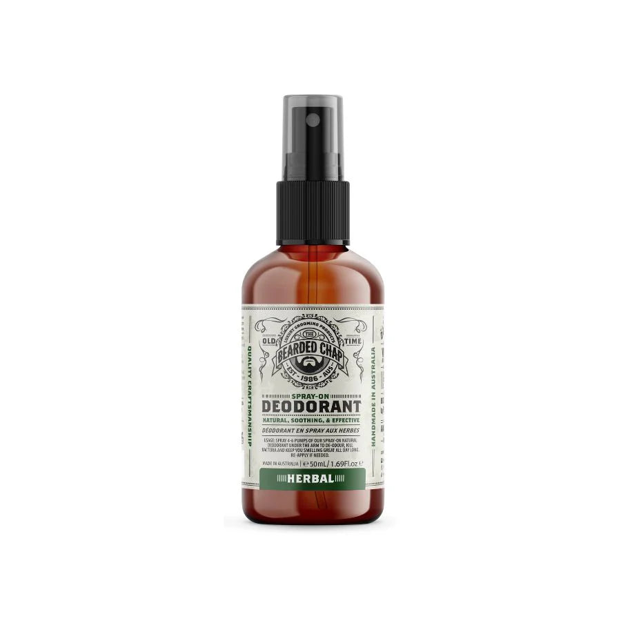The Bearded Chap Herbal Spray Deodorant 50ml – Oz Hair and Beauty