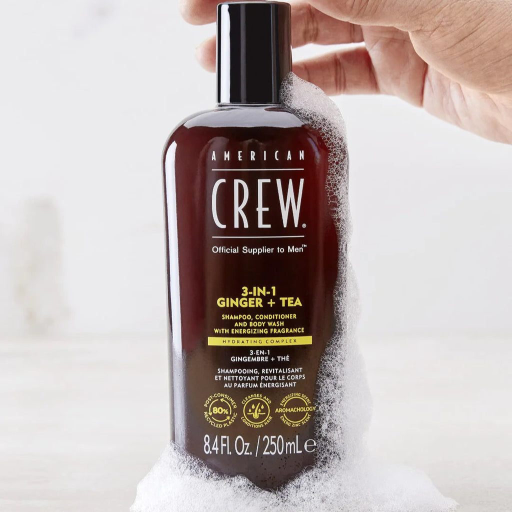 American Crew 3-in-1 Energizing Ginger + Tea 450ml – Oz Hair and Beauty