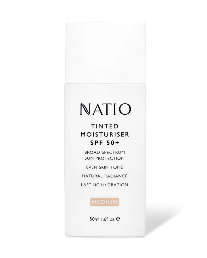 Natio SPF50+ Tinted Moisturiser 50ml – Oz Hair and Beauty