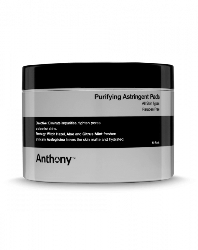 Anthony Purifying Astringent Toner Pads 60 Pack – Oz Hair and Beauty