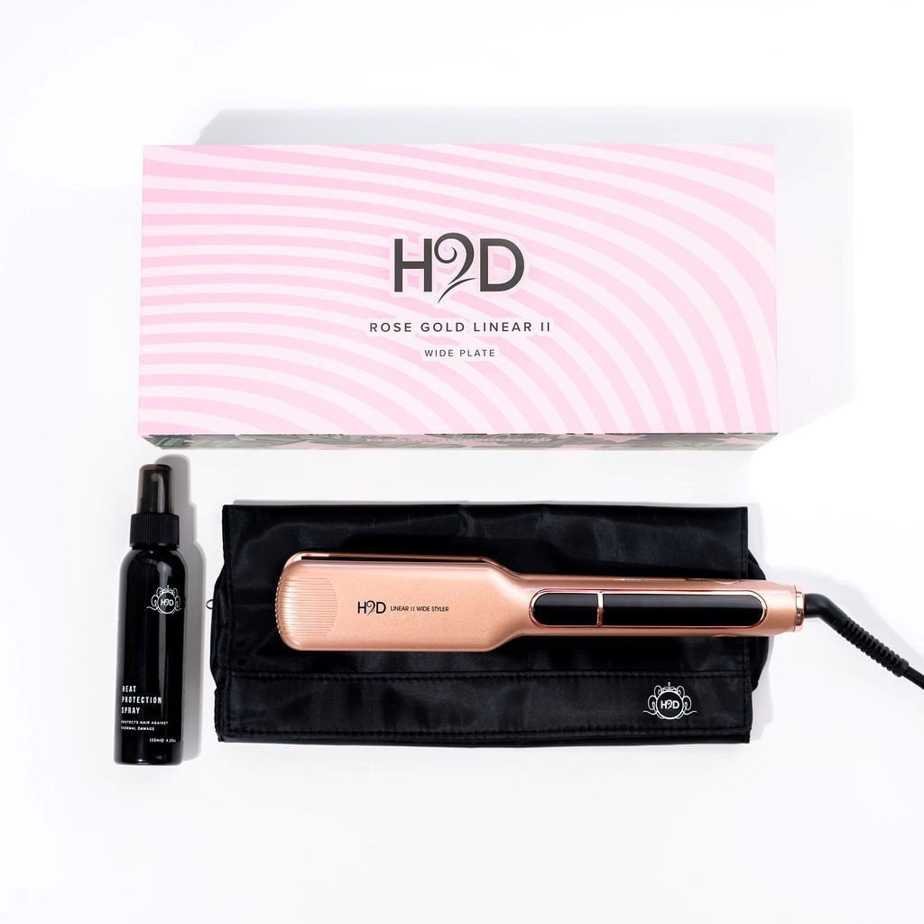 H2D Linear 11 Rose Gold Wide Hair Straightener – Oz Hair and Beauty