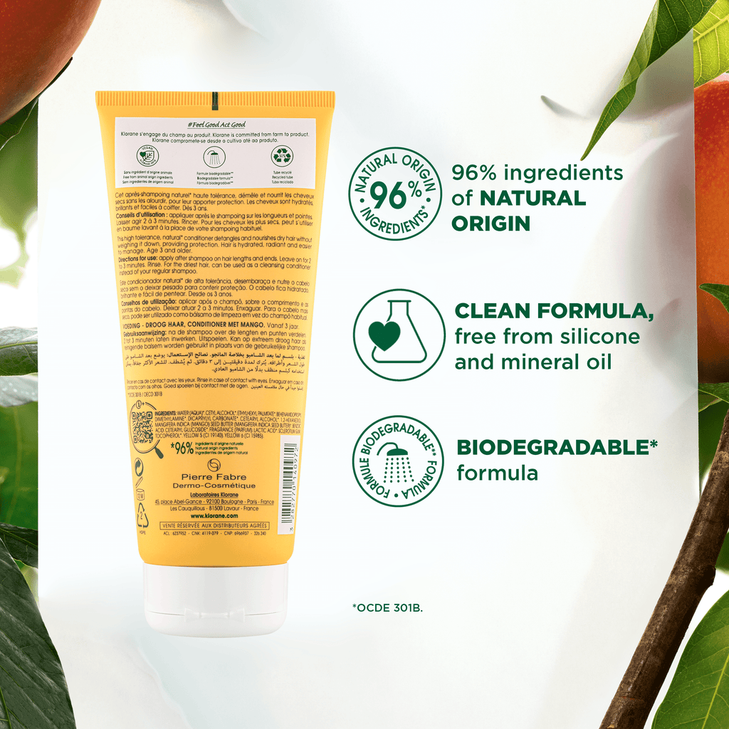 Klorane Nourishing Conditioner With Mango Butter 200ml - Dry Hair – Oz ...