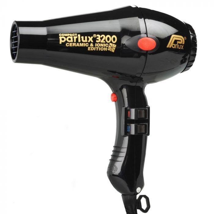 Parlux 3200 Ionic + Ceramic Compact Hair Dryer - Black - Hair ...