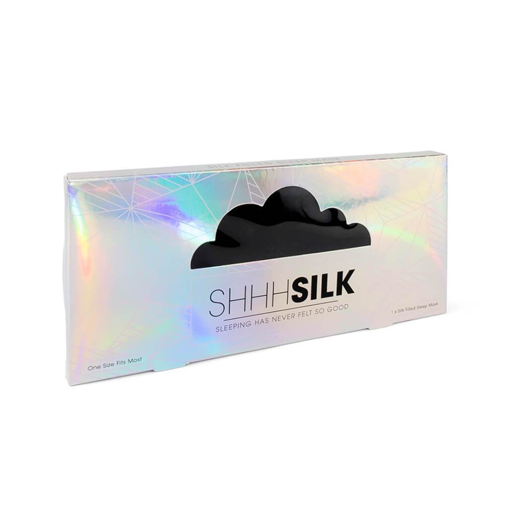 Shhh Silk Black Silk Filled Eye Mask – Oz Hair and Beauty
