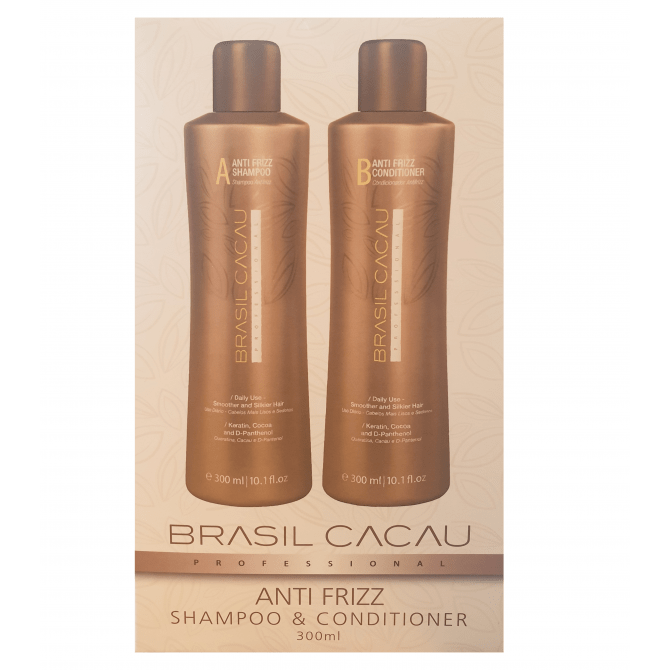 Brasil Cacau Anti Frizz Shampoo/Conditioner 300ml Duo – Oz Hair and Beauty